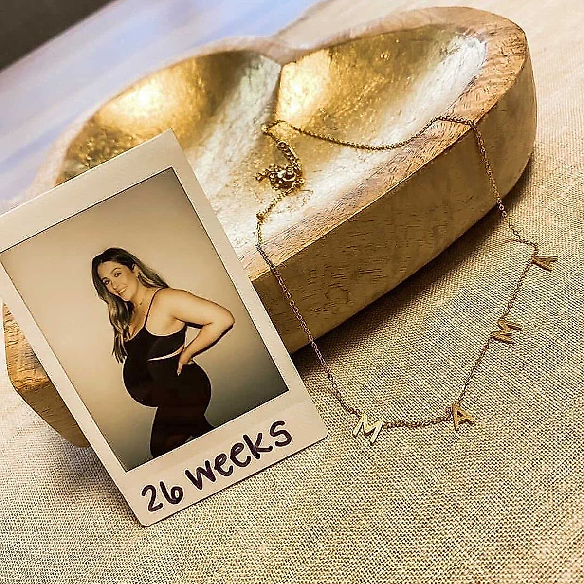 SINYARS Mama Necklace for Women, 14K Gold Plated Dainty Mom Necklace Non Tarnish Jewelry for Mama, Mother Gifts for New Mom, First Time Mommy Gifts, Expecting Mom Gift for Pregnance Friend, Presents for Mom to be Gifts