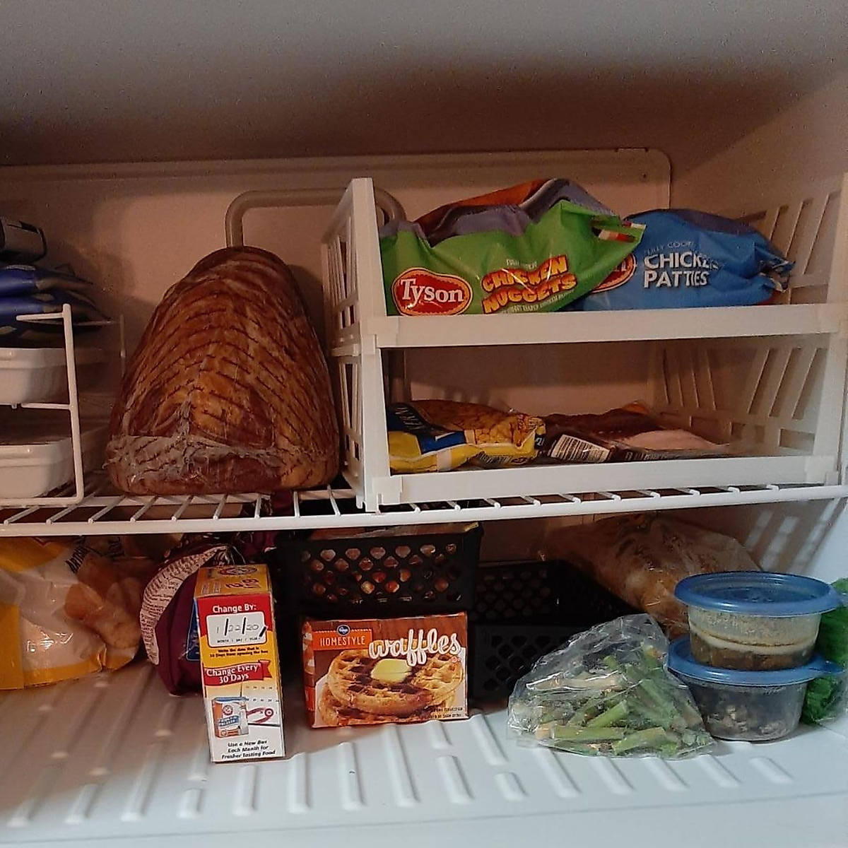 Versatile Stackable Freezer and Fridge Shelves (Set of 2) by JUMBL