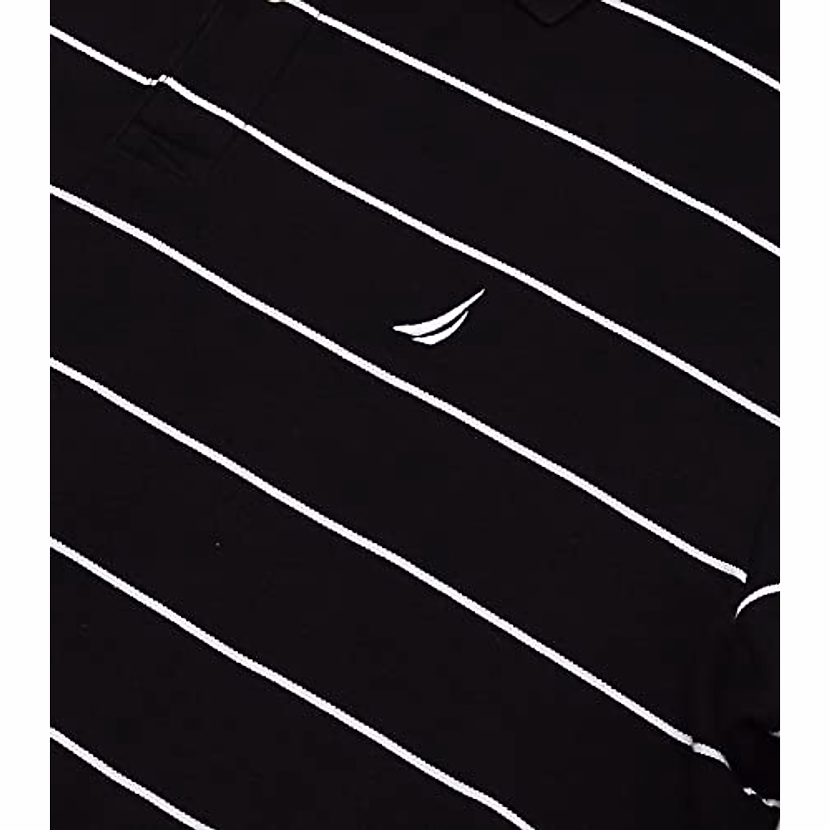 Nautica Men's Tall Classic Short Sleeve Striped Polo Shirt, True Black, 4X Big