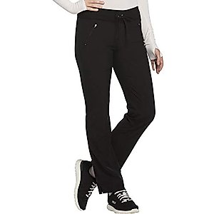 Cherokee Infinity Drawstring Scrub Pants for Women, Stretch Performance Fabric CK100A, M, Black
