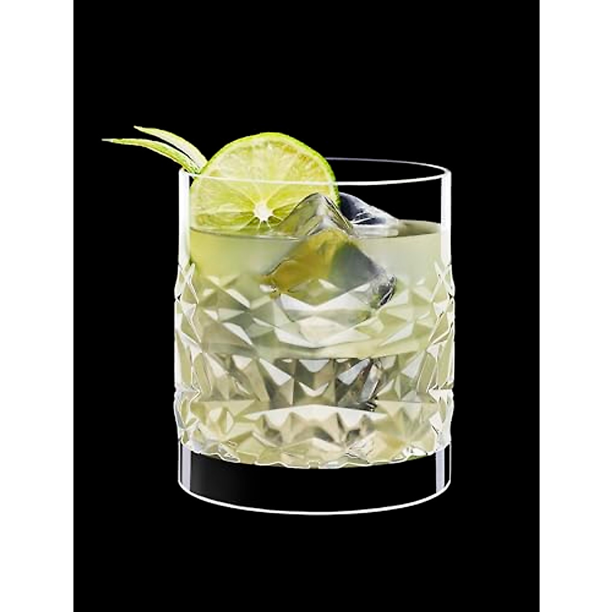 Luigi Bormioli 12346/02 Mixology 12.75 oz Textures DOF Double Old Fashioned Glasses (Set of 4), Clear