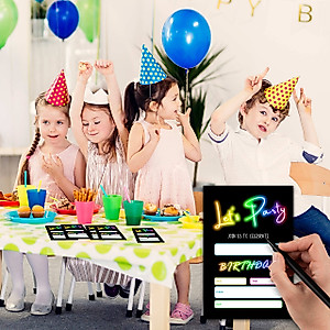 Buildinest Let's Party Birthday Party Invitations with Envelopes (20-Pack), 4"x6" Neon Birthday Invitation Cards, Fill-in Style Party Invites-B38