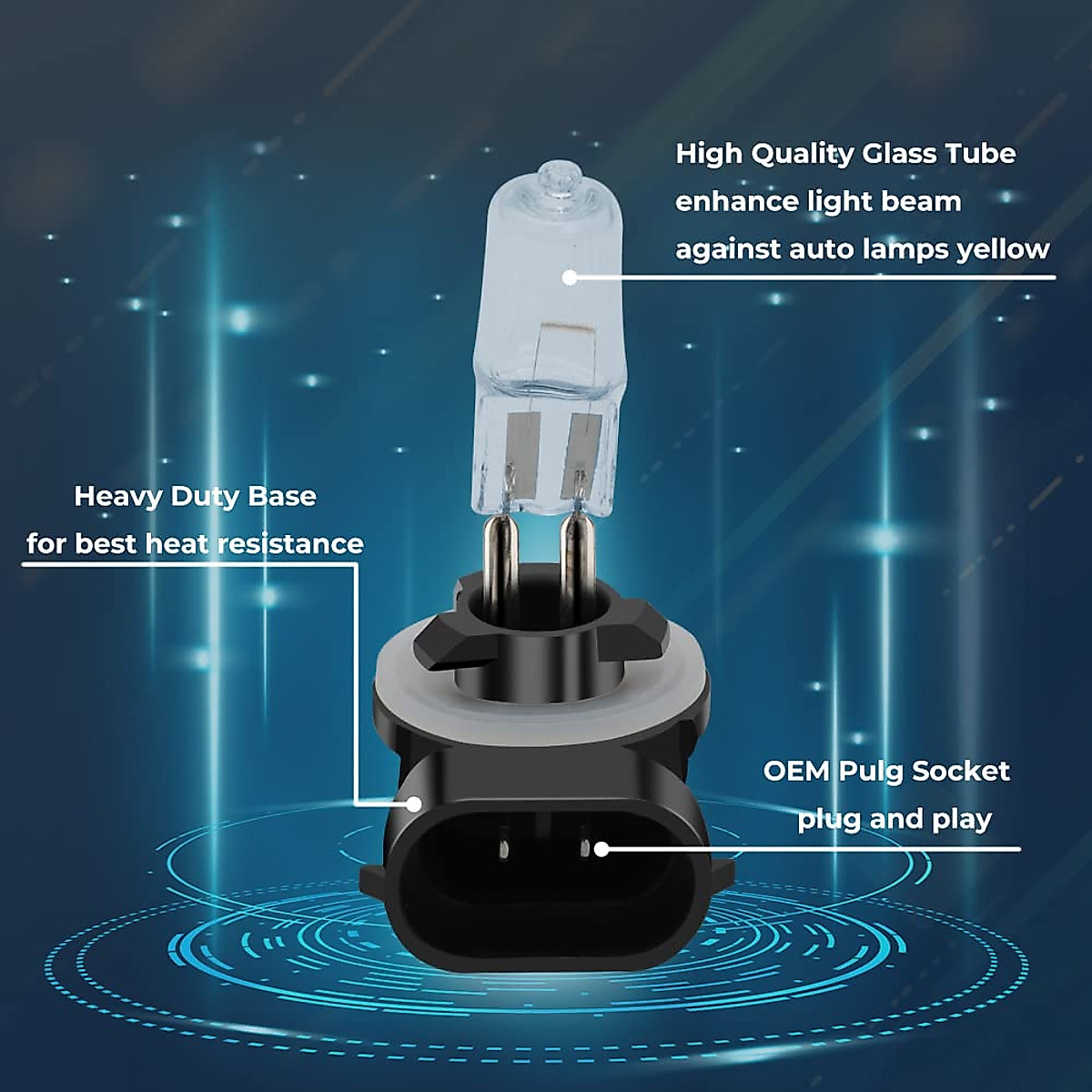 AUTOVIC 12V 27W Halogen Bulb For Ariens Snow Blower Compact Deluxe Platinum Replaces OEM Part 00432600