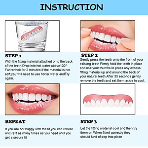 CAILING 6 Sets Instant Veneers Dentures, Teeth Covers for Bad Teeth for Snap Covering Missing Teeth Denture Filling Kit Super Smile Dentist