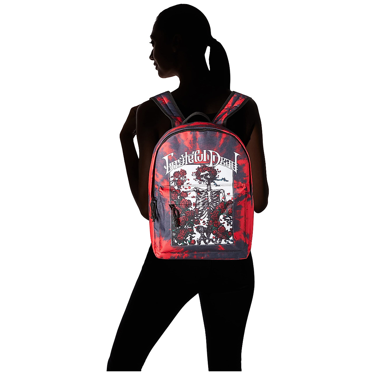 Grateful Dead Backpack, Red, Height 45cm, Width 30cm, Depth 15cm