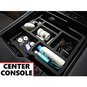 Red Hound Auto Center Console Organizer System Vehicle Insert Compatible with Dodge Ram 1500 2500 3500 2013 2014 2015 2016 2017 2018 Black Anti-Rattle Only FITS FOLD Down Console Seat