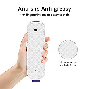 Remote Cover Replacement for Roku Ultra 2022/Voice Remote Pro 2021, Remote Case with Strap, White - PDEEY