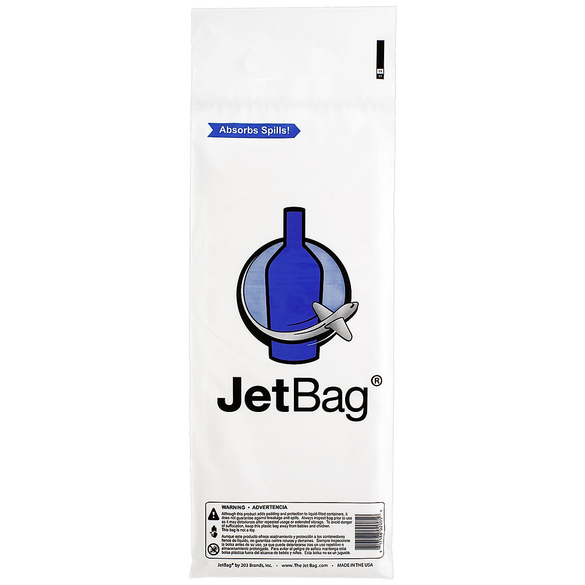 Jet Bag Bold - The Original ABSORBANT Reusable and Protective Bottle Bags - Set of 3 - Made in the USA