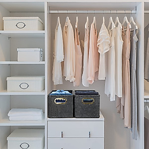 Set of 4 Collapsible Fabric Storage Cubes Organizer Shelf Basket Storage Bins Bag Basket Container