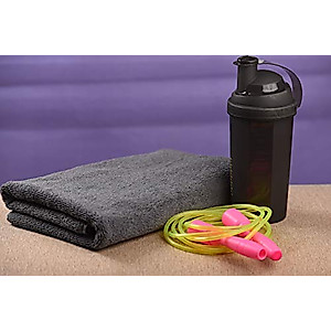 GLAMBURG 100% Cotton 6 Pack Bath Towel Set, Ultra Soft Bath Towels 22x44, Towels for Gym Yoga Pool Spa, Quick Drying & Highly Absorbent - Charcoal Grey