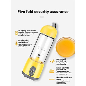 MXJCC Portable Blender, Smoothies Personal Blender Mini Shakes Juicer Cup USB Rechargeable