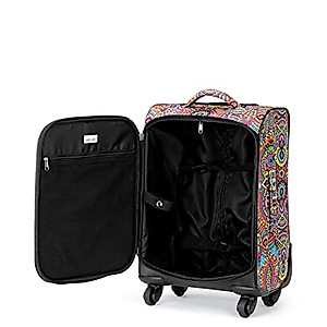 Sakroots Women's On The Go 21" Roller Suitcase in Sustainable Materials, Rainbow Wanderlust, Carry-On 22-Inch