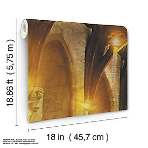 RoomMates RMK12541M Harry Potter Hall Peel and Stick Wallpaper Mural, Multi, 63 Sq Ft
