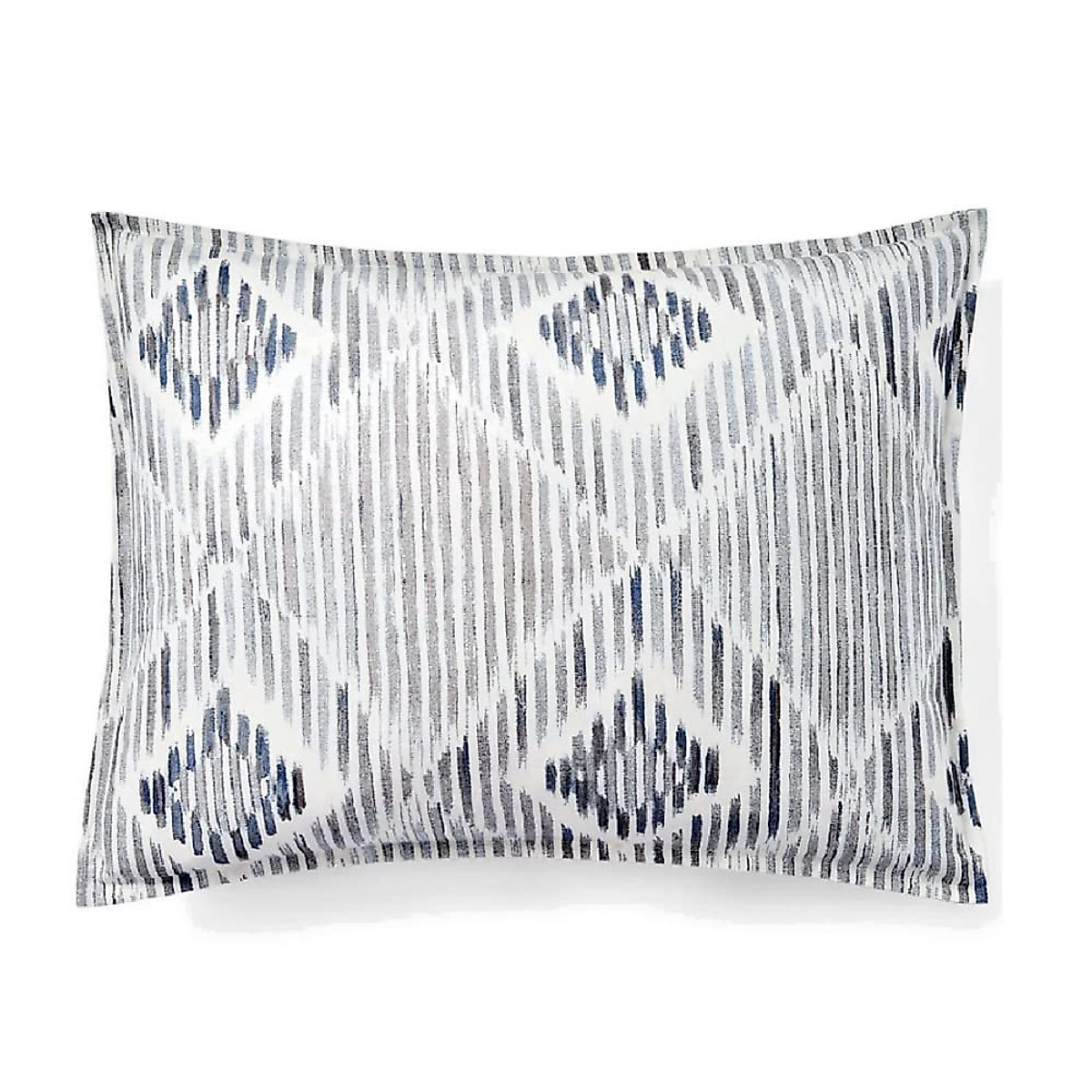 Lauren Ralph Lauren Austen Diamond Graphic Blue Grey Full Queen 3 pc Duvet Cover Set Shams (Queen (U.S. Standard))