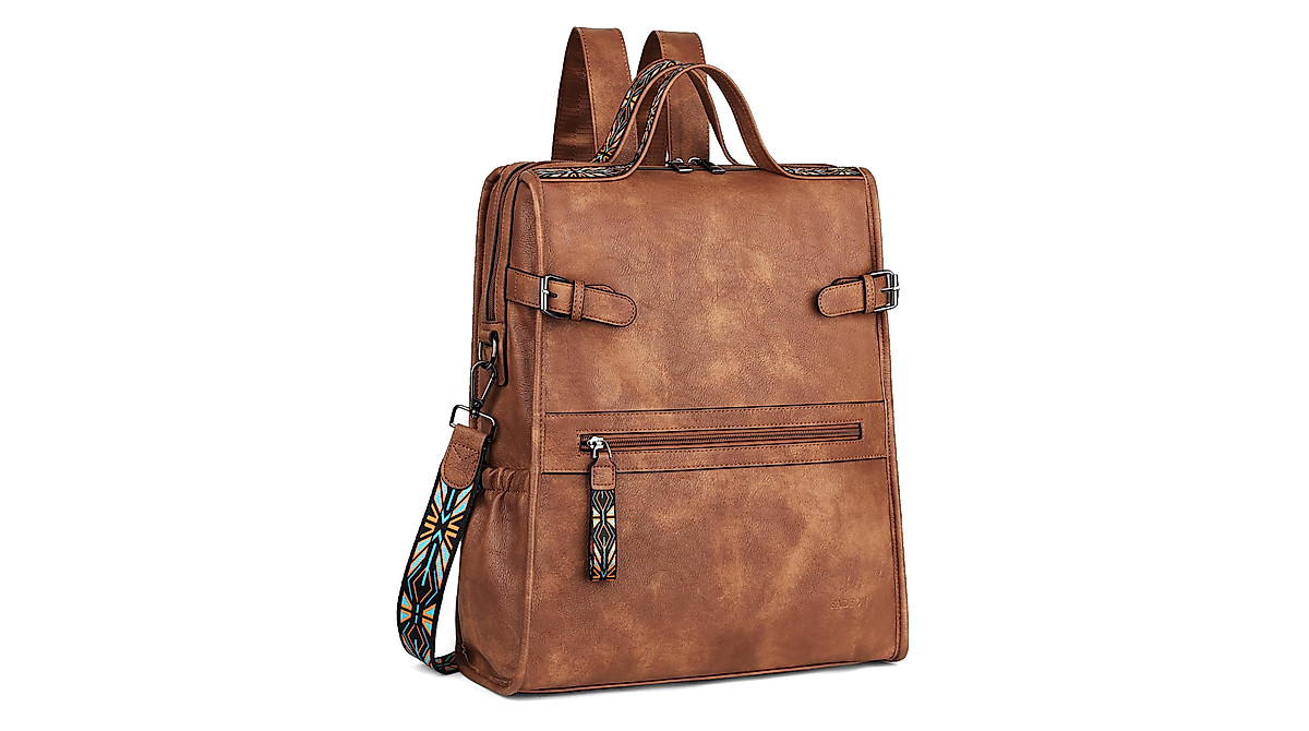 FADEON Women's Leather Laptop Backpack | Work, Travel, Style