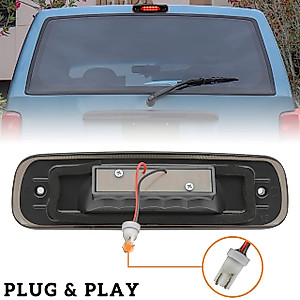 LED 3rd Third Brake Light for Cherokee 97-01, KEWISAUTO Smoked Black Center High Mount Stop Light for Jeep Cherokee 1997 1998 1999 2000 2001 Accessories(1PCS, Replace# 55155614AE)