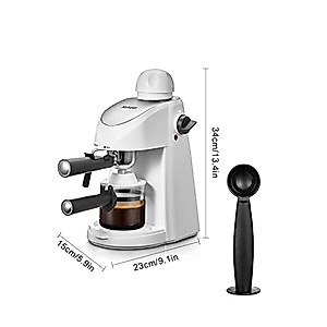 Yabano Espresso Machine, 3.5Bar Espresso Coffee Maker, Espresso and Cappuccino Machine with Milk Frother, Espresso Maker with Steamer (White)