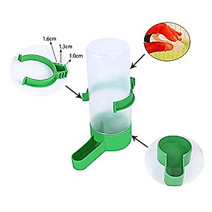 4Pcs Automatic Bird Feeders, Bird Water Dispenser for Cage, Bird Water Feeder Bottles Bird Drinker Container Hanging Seed Food Dispenser Water Clip for Parrots Budgie, Cockatiel, Lovebirds Finch