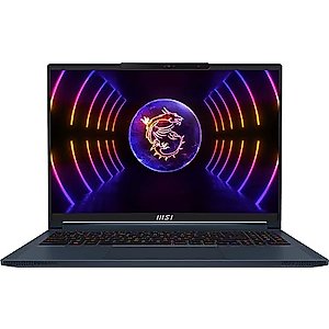 MSI 2023 Stealth 16" 144hz FHD+ Gaming Laptop,13th Gen Intel Core i7-13620H, NVIDIA GeForce RTX 4070, 64GB DDR5 RAM, 4TB SSD, Thunderbolt 4, Windows 11, Blue