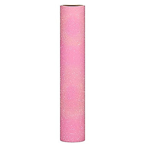 Gatichetta Glitter Self Adhesive Vinyl 12" x 6ft Craft Permanent Sparkle Shimmer Vinyl Roll for Indoor & Outdoor Decal, Signs, Stickers, Compatible with Most Craft Cutters，Pink