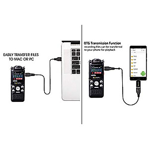 Voice Recorder-16GB Voice Activated Recorder with Variable Speed Playback,Sound Recorder Built in Ultra-Sensitive Microphones and MP3 Player,Digital Voice Recorder for Lectures and Meetings