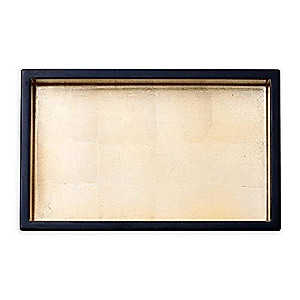 Caspari Lacquer Guest Towel Napkin Holder in Black & Gold, 1 Each