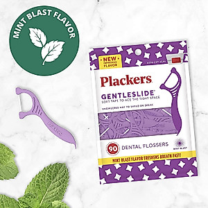 PLACKERS Gentleslide Dentla Flossers for Tight Teeth 90 ea (Pack of 2)