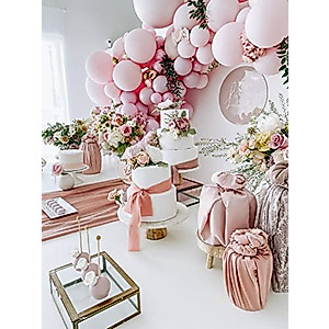 Blush Pink Chiffon Ribbon 3 Rolls Frayed Chiffon Silk Ribbons for Bouquets, Wedding, Gift Wrapping (1.5"x 6 Yd)