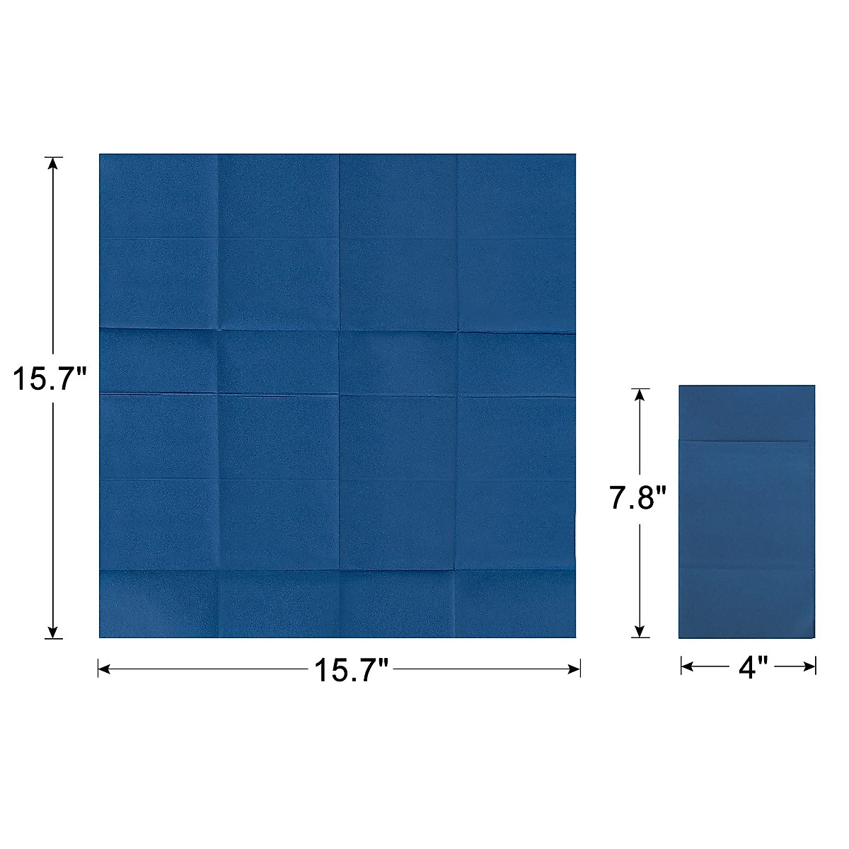 Linen-Feel Navy Blue Paper Napkins, 50 Pcs Cloth Like Dinner Napkins with Built-in Flatware Pocket, Pre-Folded Absorbent Napkins Disposable Guest Paper Hand Towels for Bathroom, Weddings Party Napkins