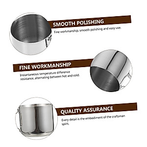 SHOWERORO 1pc Latte Coffee Cup Coffee Espresso Mini Coffee Pot Milk Frother Cup Espresso Steaming Pitchers Milk Frothing Cup Espresso Coffee Small Milk Cup Milk Tea Stainless Steel