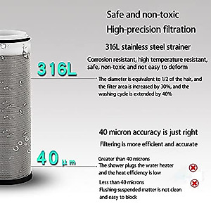 CJGS Water Pre-Filter,Reusable Spin Down Sediment Filter Faucet Water Purifier - Central Prefilter Whole House Water Filter Purifier System 3T/h Siphon Backwash 40um