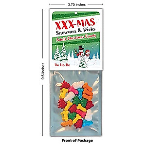 3 Pack - Snowman Christmas Weener Candy - Adult Funny Holiday Party Favor Penis Stocking Stuffer