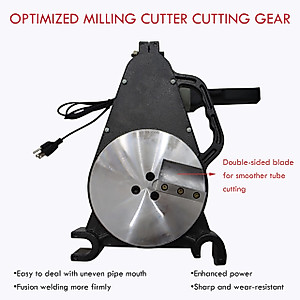 TECHTONGDA Manual Pipe Welder Electric Tube Butt Fusion Machine Pipe Welding Machine Hot Melt Solder for PE PP PB PVDF PPR (2.48"-6.30" four clamps)