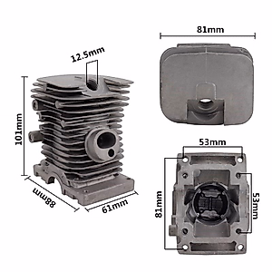 MISUCH Cylinder Piston Set, for Stihl MS170 Chainsaw Replacement Spare Parts with Cylinder Carburetor Engine Kit Garden Tools