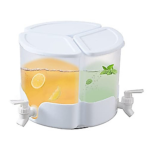 1.37 Gallons Beverage Dispenser with Spigot, Rotate 360° Removable Plastic Juice Dispenser, with Dust-Proof Lid & Large Capacity Removable Stand