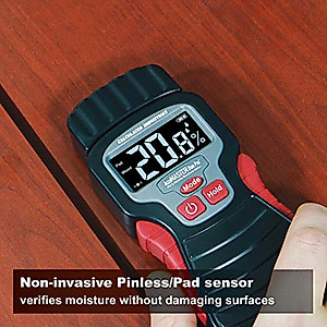 Calculated Industries 7445 AccuMASTER Duo Pro Pin & Pinless Moisture Meter Detects Hidden Leaks and Moisture | Combo Non-invasive Pad + Pin Sensors | for Restoration Contractors, Woodworkers, DIYs