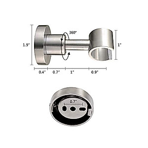 PHASAT Handheld Shower Head Holder Adjustable 304 Stainless Steel Handheld Shower Head Bracket Holder Wall Mount,Shower Wand Holder Brushed Nickel,A13021N