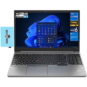 Lenovo ThinkPad E15 Gen 4 15.6" FHD IPS Business Laptop (Intel i7-1255U, 40GB RAM, 1TB PCIe SSD, WiFi 6E, Bluetooth 5.3, Thunderbolt 4, Webcam, RJ-45, Win11Pro) w/DKZ Hub USB Port Expander