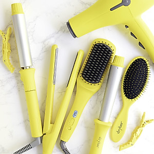 Drybar The Brush Crush Heated Straightening Brush | One Step Hair Straightener Brush, Smooth and Style for Frizz-free Hair, Works With All Hair Types