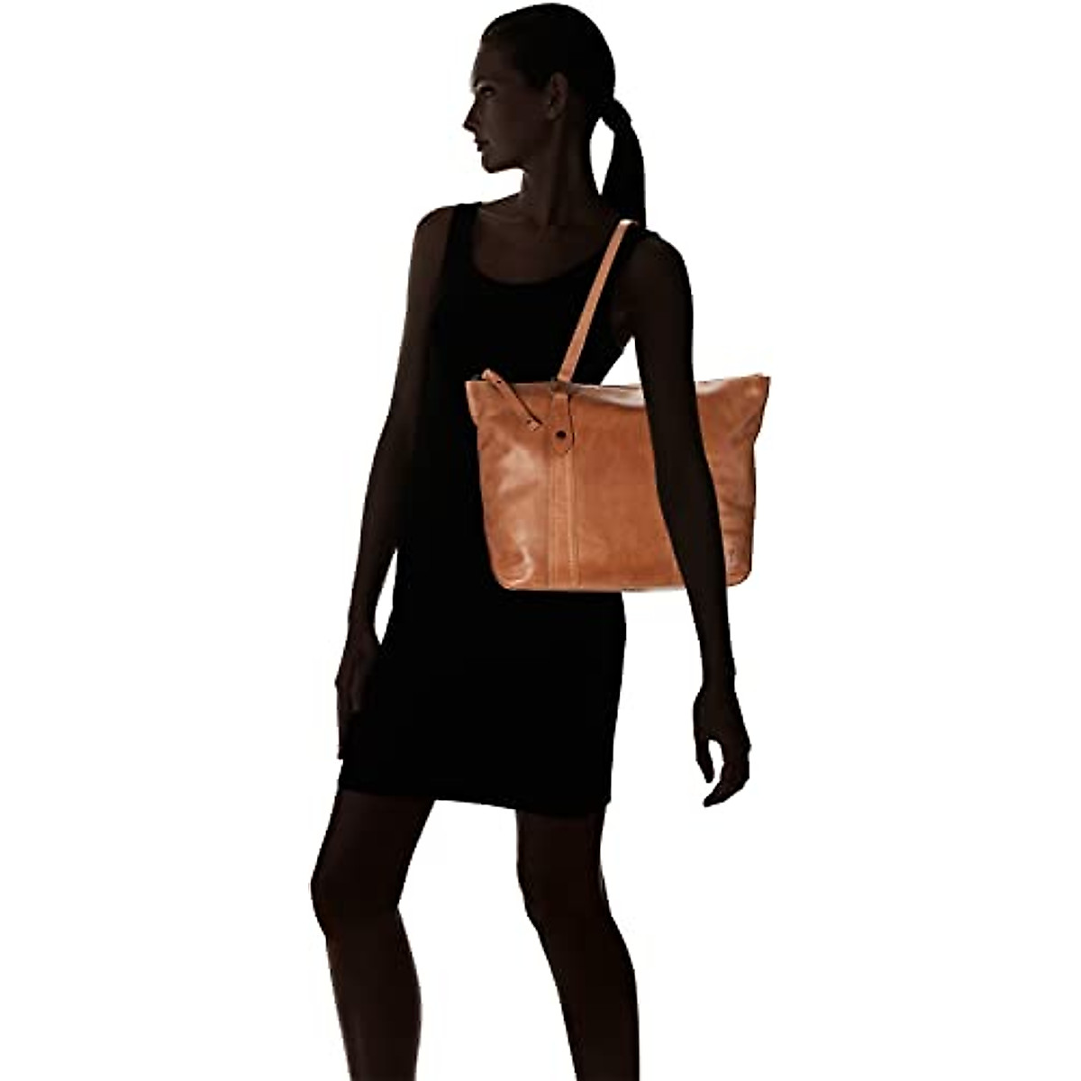 Frye womens Melissa Zip Shopper Tote Bag, Beige, One Size US