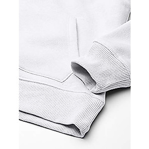 Amazon Essentials Boys' Fleece Pullover Hoodie Sweatshirts, White, X-Large