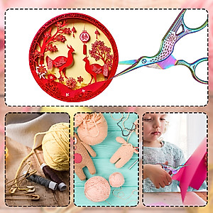 10 Pcs Stork Scissors Embroidery Scissors Bulk 3.6 Inch Stainless Steel Small Craft Scissors Rainbow Cross Stitch Sewing Crochet Scissors DIY Tools Dressmaker Scissors