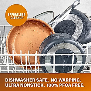 Gotham Steel Pots and Pans Set, 20 Pc Non Stick Cookware Set, Long Lasting Nonstick Kitchen Set with Pan Set, Pot Set, Baking Set, Stay Cool Handles, Dishwasher Safe, 100% Toxin Free-Copper, Graphite