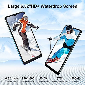 Blackview Unlocked Smart Phones A53, 7GB+32GB 1TB TF, 5080mAh Battery+OTG, Android 12, 6.52 inch HD+,4G Dual SIM, Face ID, GPS, 12MP Camera, 3.5mm Jack, Android Cell Phone Unlocked Smartphone|Grey…