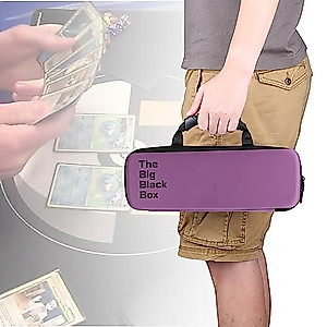 CDBXPRG 1000 Trading Card Box for Several Games, Sports Card Travel Organizer, Purple Case