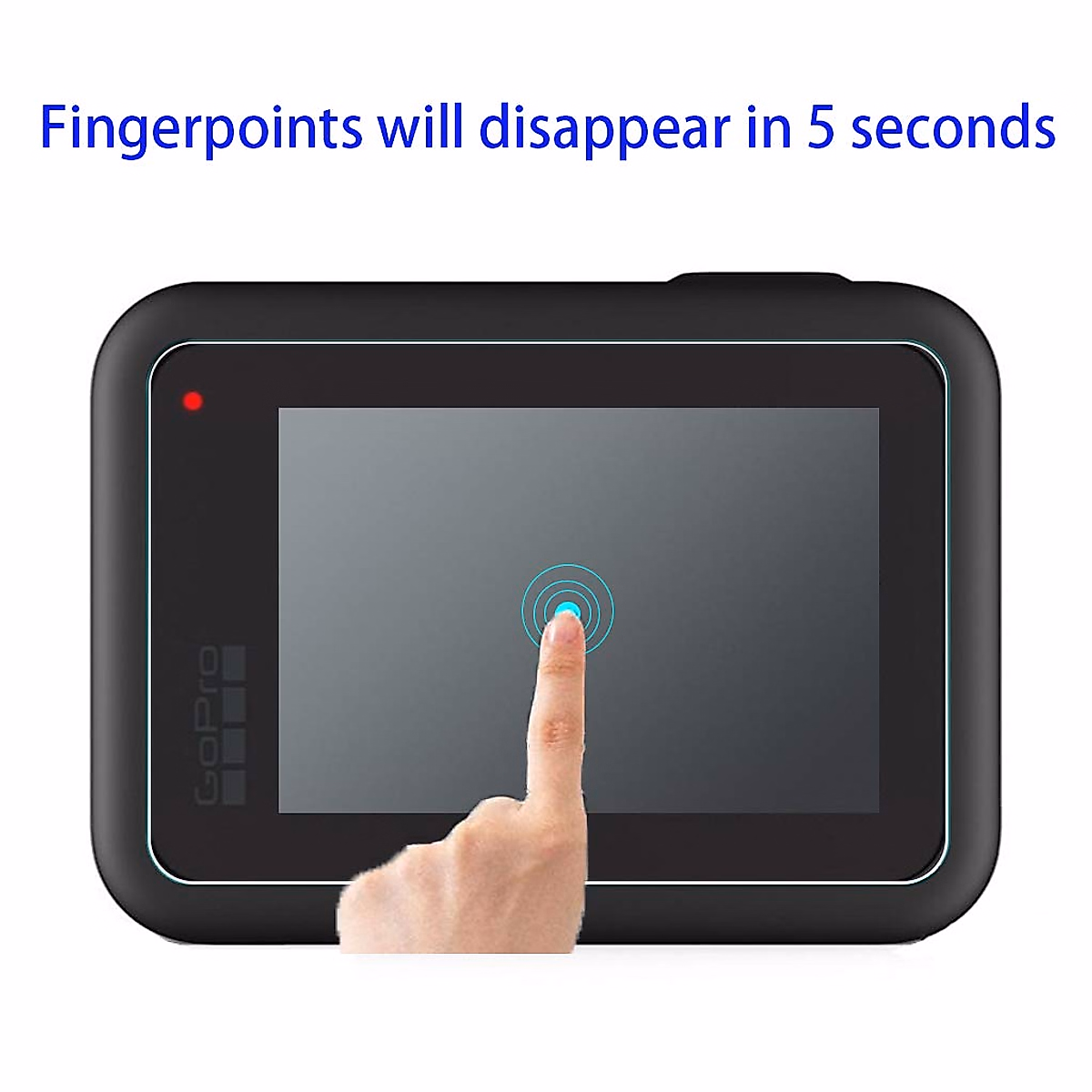 HUIPUXIANG Screen Protector for GoPro Hero 8 Black Action Camera, 0.3mm High Definition 9H Hardness Optical LCD Premium Glass Protective Cover [2+2+2 Pack]