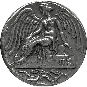 Nike and Eagle, Famous Ancient Greek Coin Pendant and Chain, Goddess of Victory, Very Fast Runner, Greek Mythology S