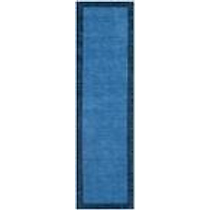 SAFAVIEH Himalaya Collection Area Rug - 8' x 10', Light Blue & Dark Blue, Handmade Wool, Ideal for High Traffic Areas in Living Room, Bedroom (HIM580A)