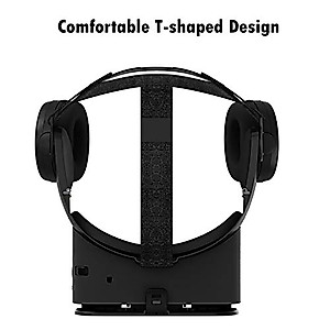 3D Virtual Reality Headset, 3D VR Glasses Viewer w/ Bluetooth Headphones for iOS iPhone 12 11 Pro Max Mini X R S 8 7 Samsung Galaxy S10 S9 S8 S7 Edge Note/A 10 9 8 + Other 4.7-6.2" Cellphone, Black