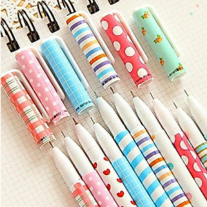 10 Multi Colors Cute Pens for Girls, Colorful Gel Ink Pens, 10 Pcs Kawaii Roller Ball Fine Point Pen Set for Kids Girls Children Students Teens Gifts (001, Cute Style)